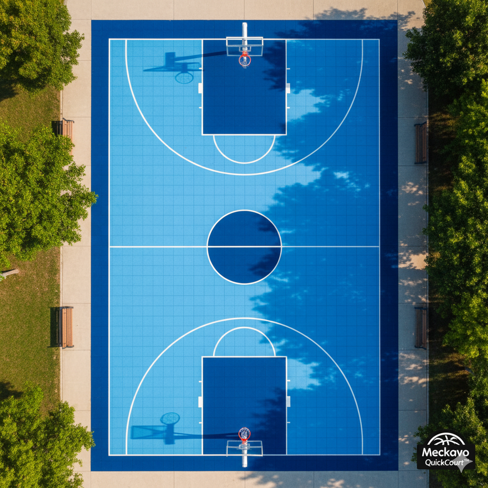 Meckavo Sports PP TILES for Basketball Court - All-Weather & Easy Inst ...